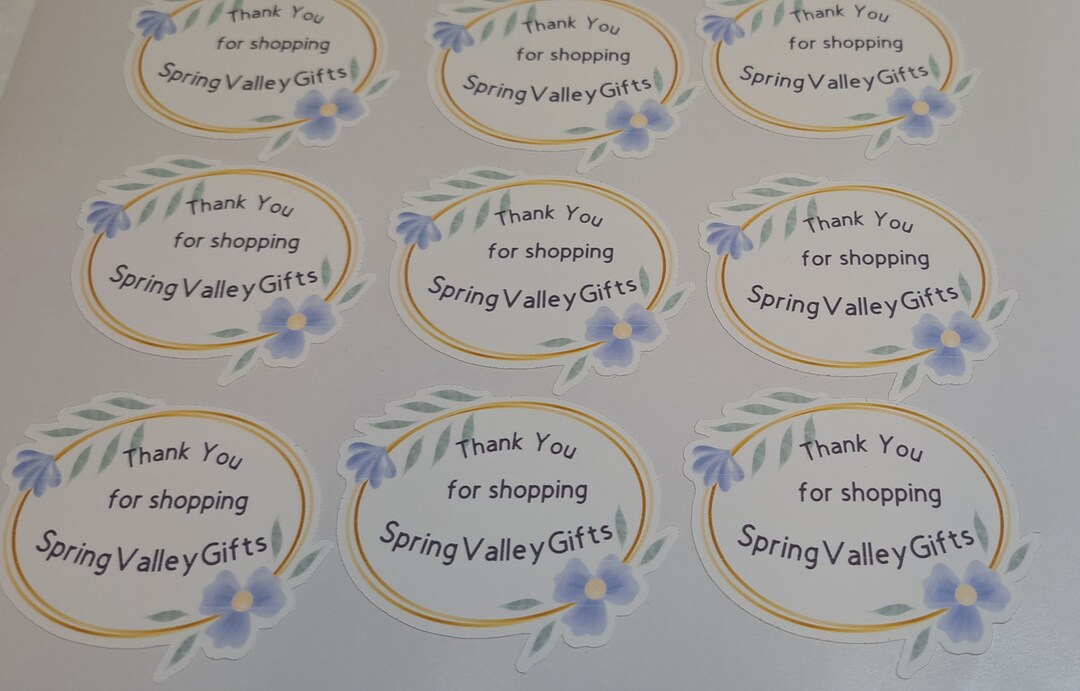 Personalized Business Label Stickers, Floral Business Stickers, Custom ...