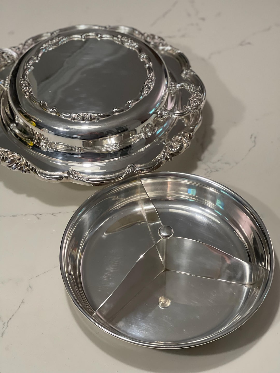 Vintage English Silver Plate Serving Dish - Etsy