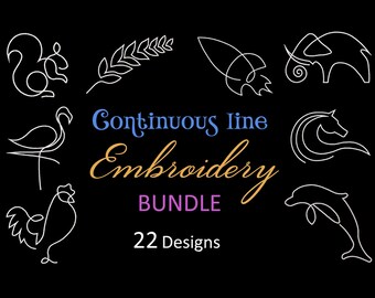 Continuous Line Embroidery - Etsy