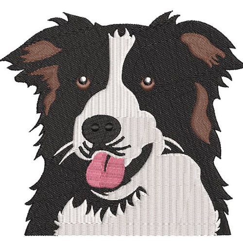 Border Collie Embroidery Machine Designs Animal Pattern - Etsy