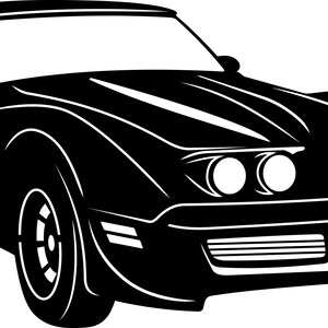 Corvette C3 Cutting SVG Files, Clipart Instant Download, PNG ...