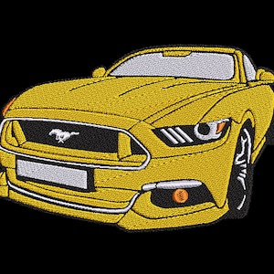 Car Embroidery Design Mustang, 4 Sizes - Etsy