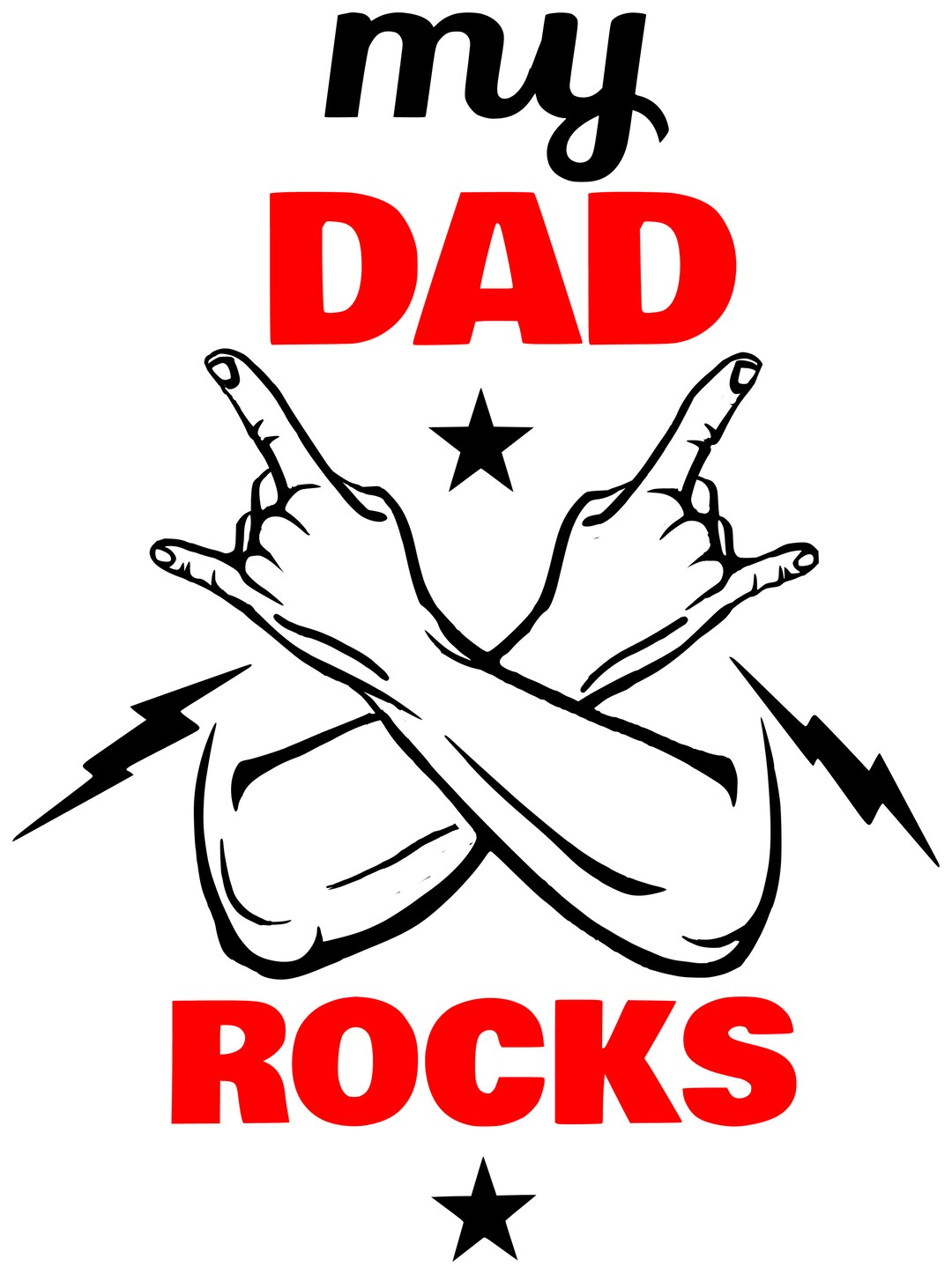 My DAD ROCKS Cutting Machine Files, Layered SVG Clipart Printable ...