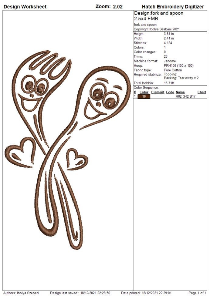 Embroidery Designs Fork and Spoon Kitchen Towel Minimal Trendy - Etsy