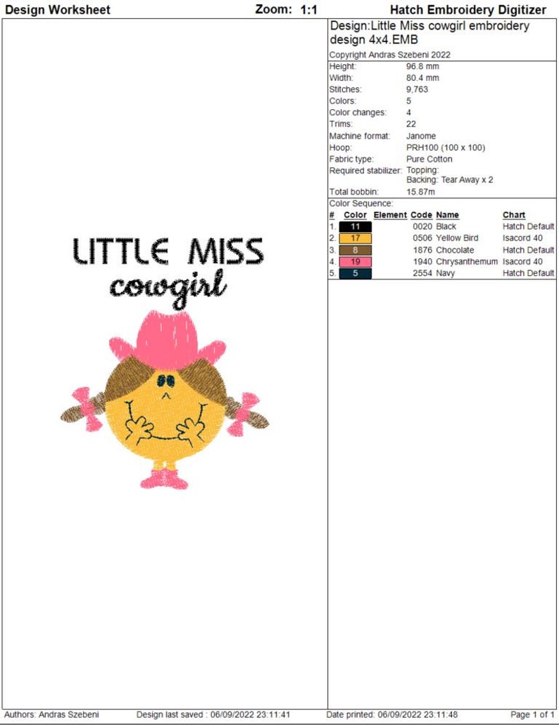 Embroidery Machine Files Little Miss Meme - Etsy