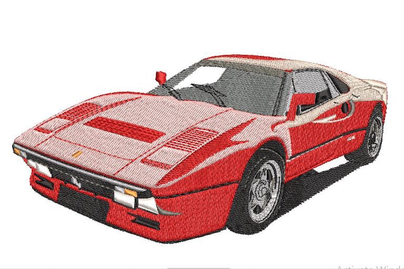Ferrari GTO 1989 Car Embroidery Machine Files 2 Sizes - Etsy