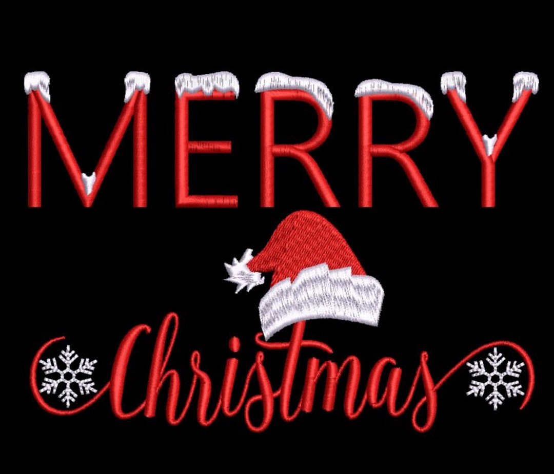 Christmas Embroidery Machine Files, Merry Christmas Embroidery Designs ...