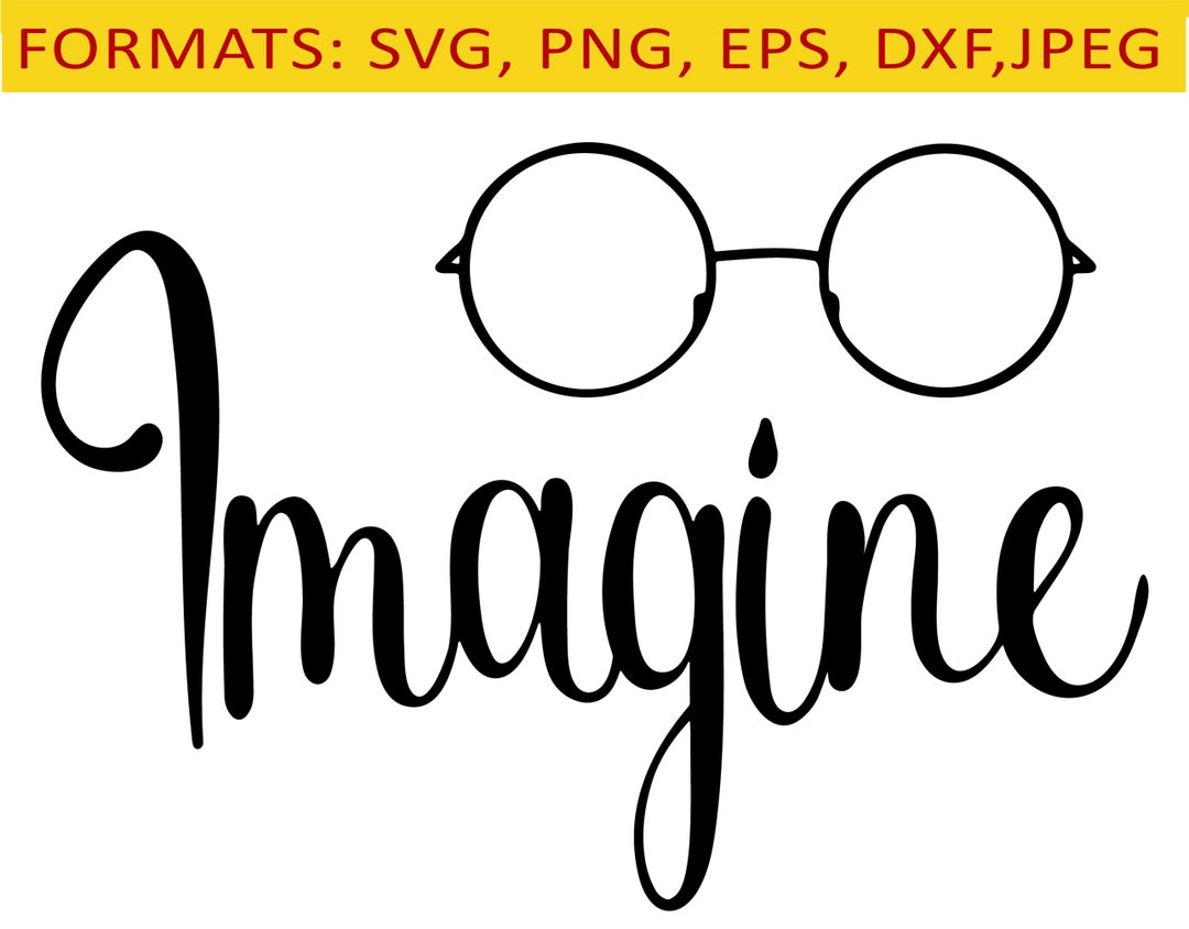 John Lennon Imagine Cutting SVG Files, Clipart Instant Download, EPS ...