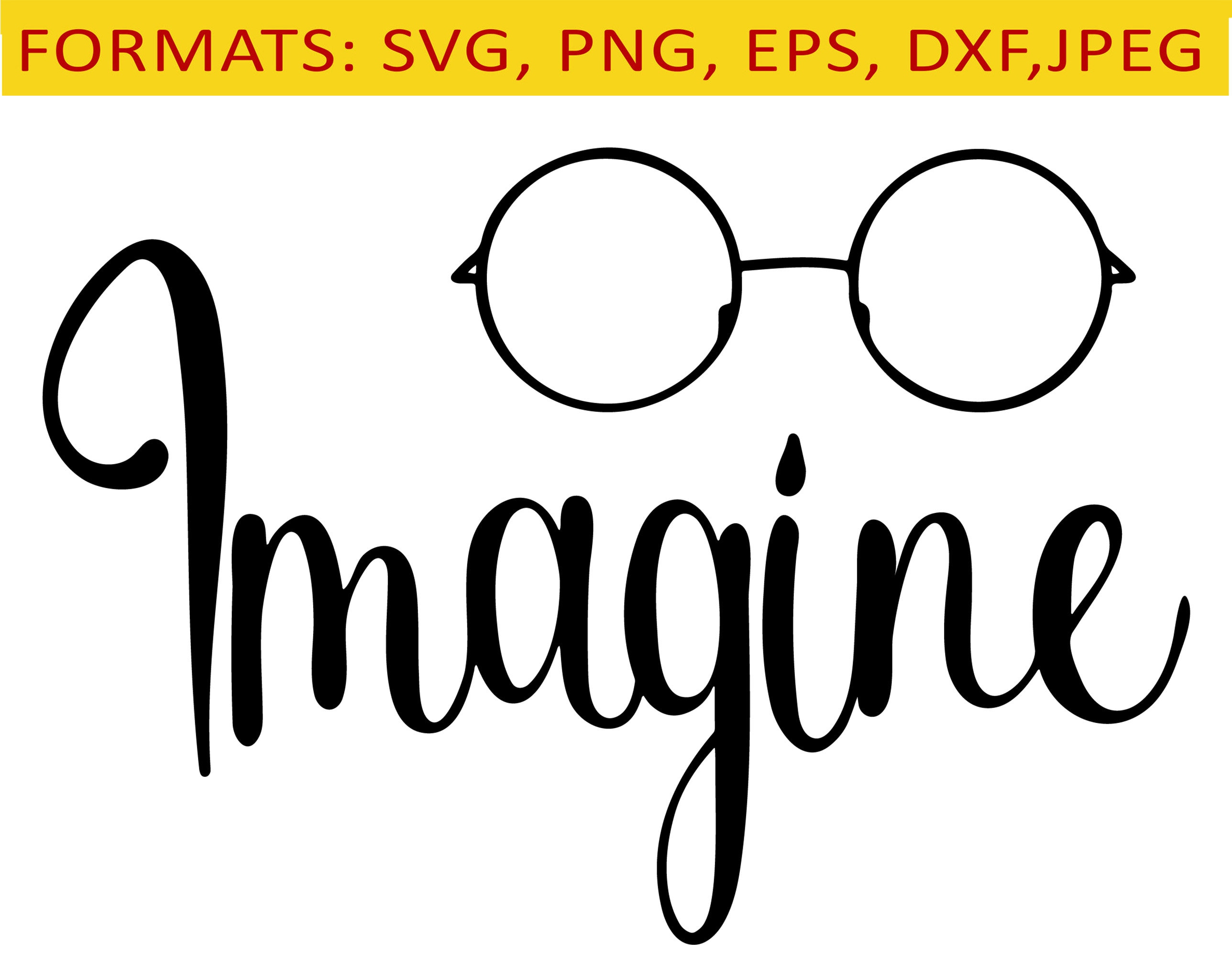 John Lennon Imagine cortar archivos SVG, clipart descarga instantánea ...