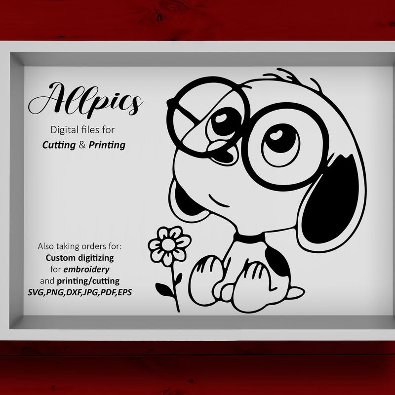 Snoopy Outline - Etsy