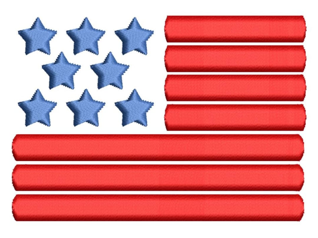US Flag 3D Embroidery Machine File, Puffy Foam for Caps (dst, Pes, Jef ...