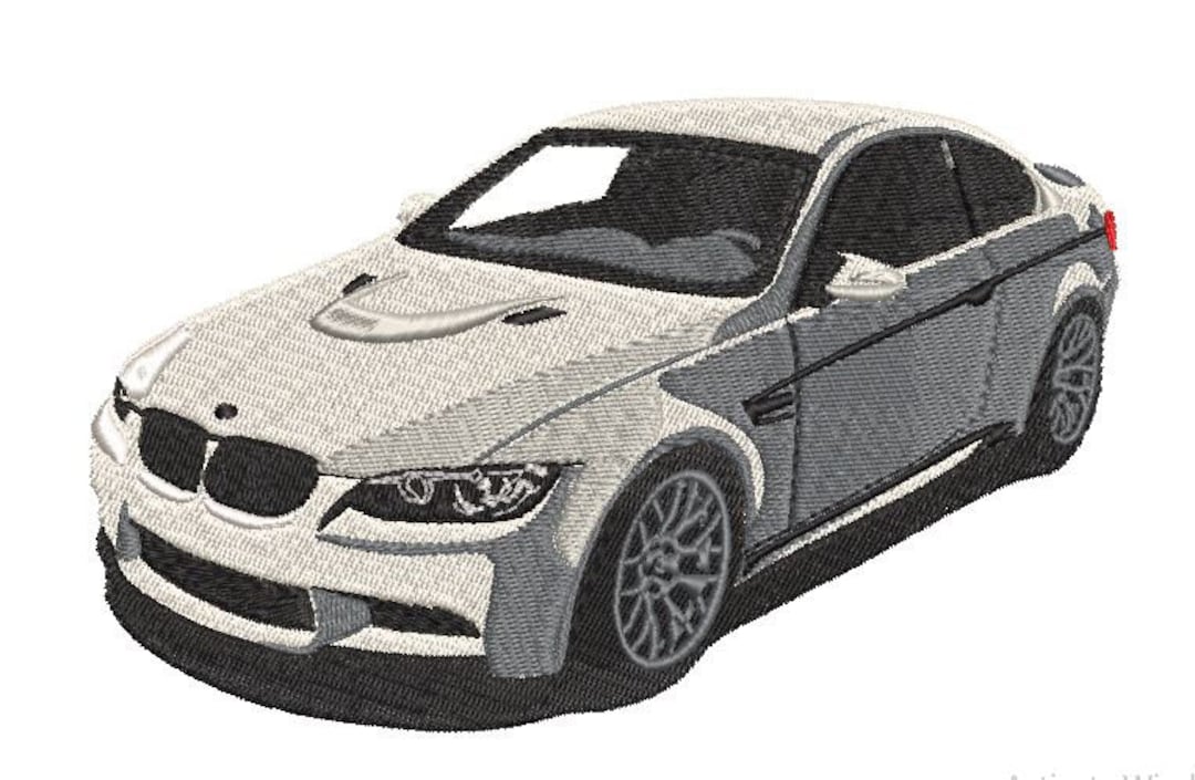 Car E92 M3 Embroidery Machine Files, Realistic Embroidery Design - Etsy