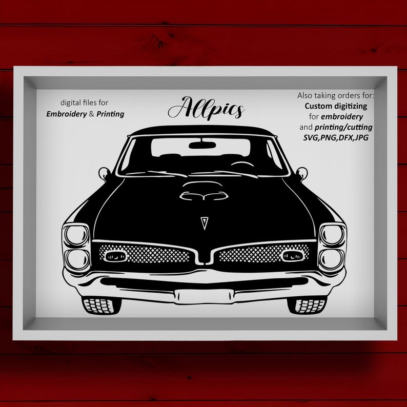 1967 Pontiac GTO SVG: Clipart Printable File (digital Download) - Etsy ...