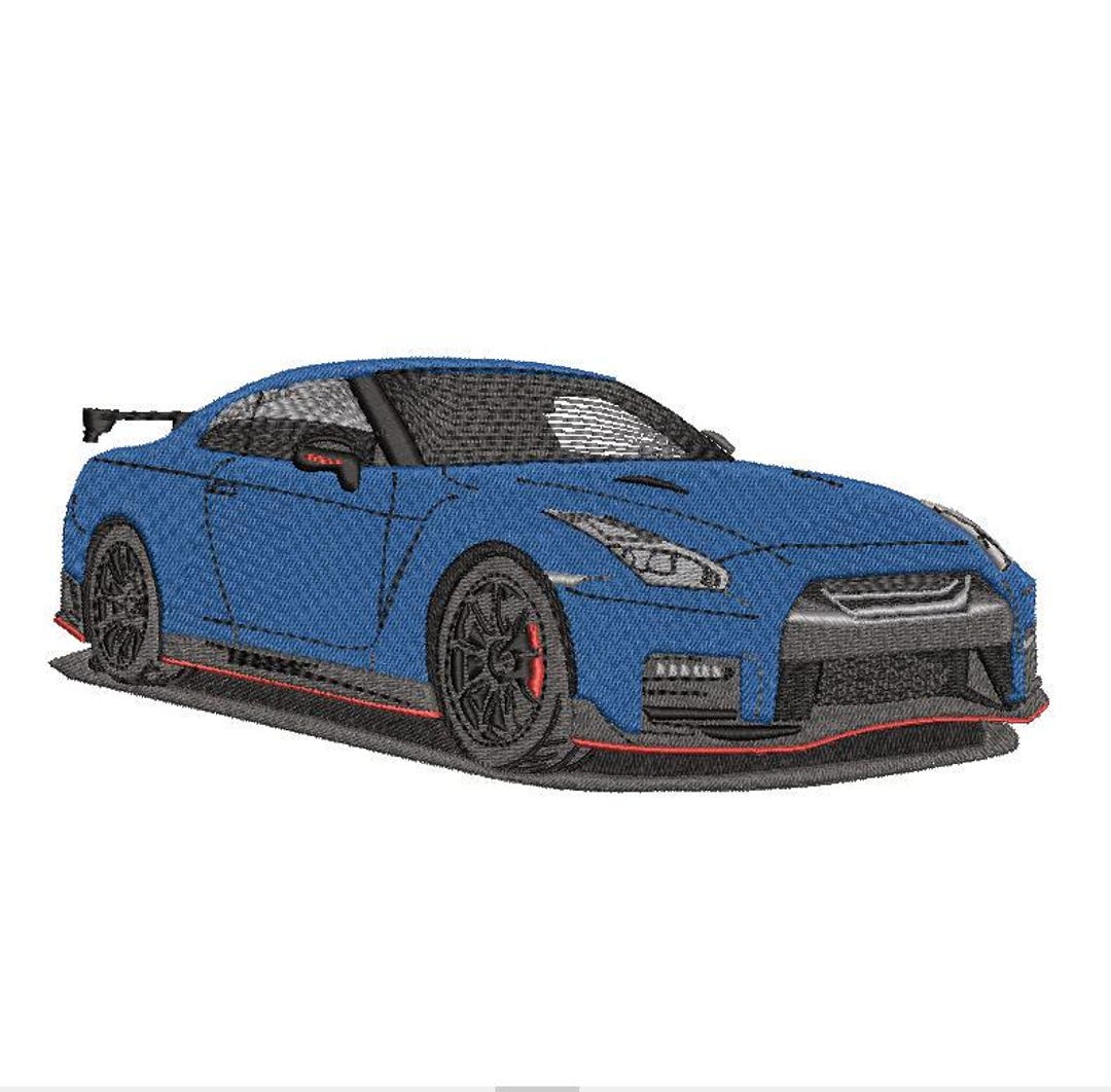 GTR Car Embroidery Design File - Etsy