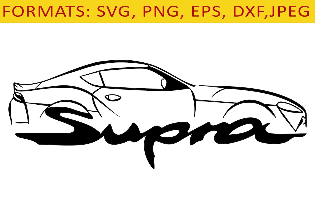 Supra Car Cutting SVG Files, Clipart Instant Download, Sublimation High ...