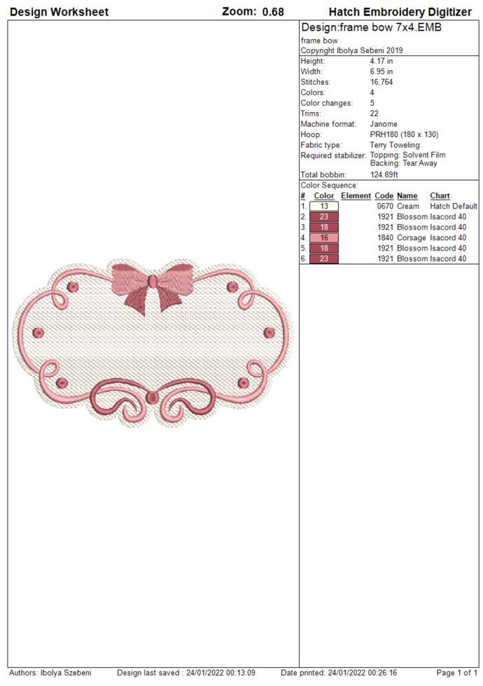 Embroidery Design Bow Monogram Frame With or Without Knockdown Stitch 4 ...