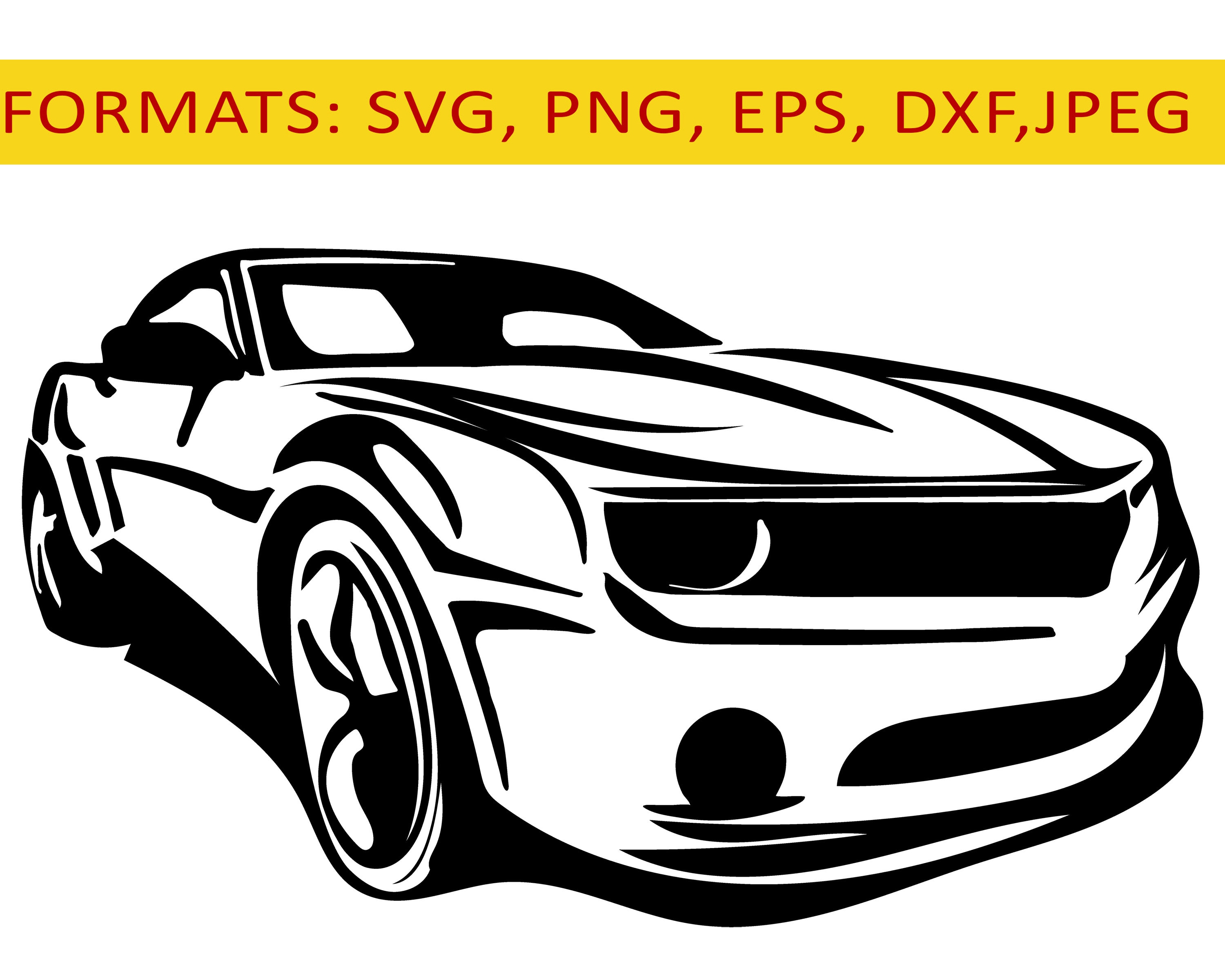 Chevrolet Camaro Cutting SVG Files, Png, Dxf, EPS, JPG Sublimation High ...