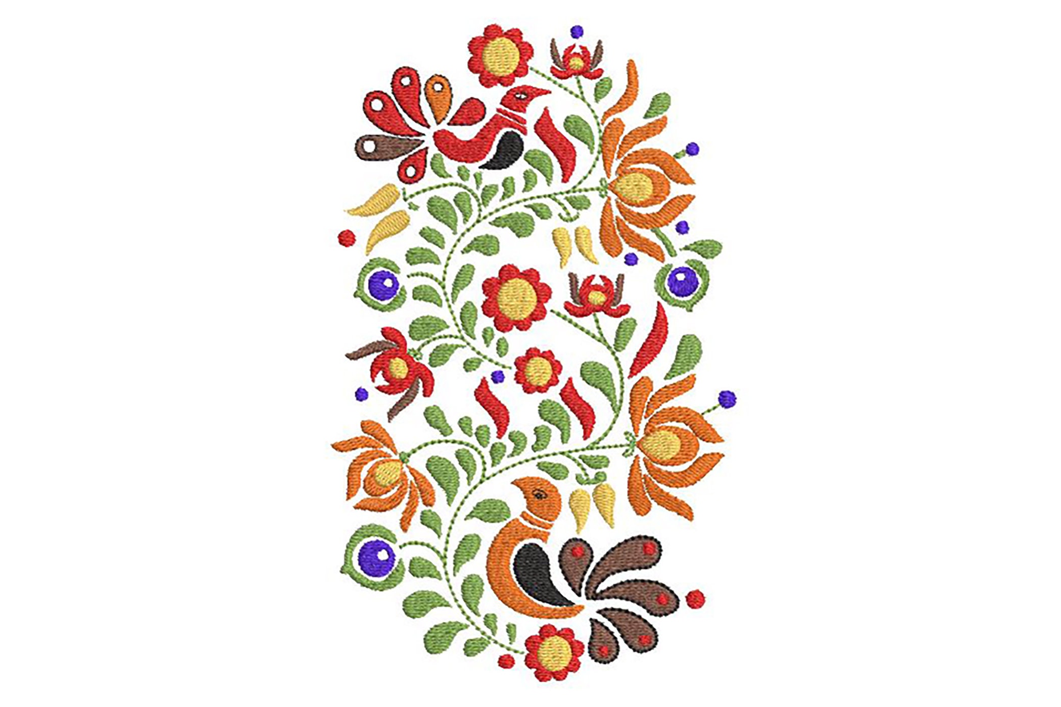 Embroidery Designs Hungarian Color-rich Traditional Motif | Etsy