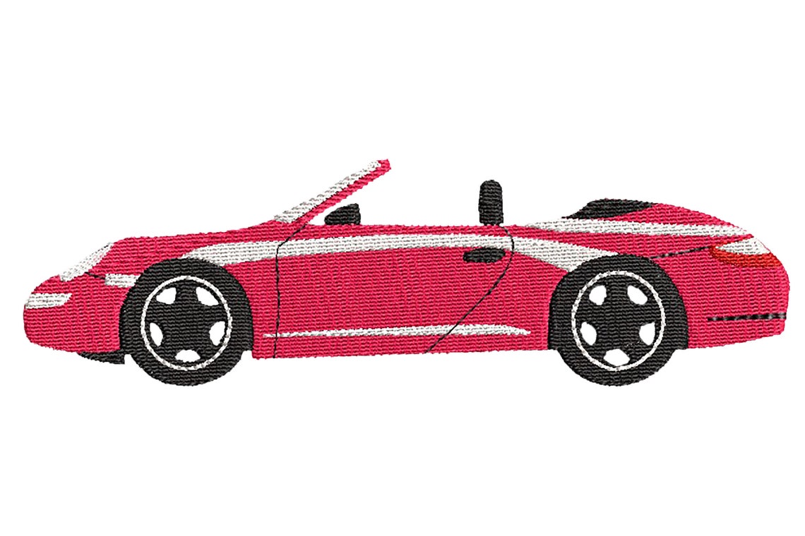 Embroidery Designs Car Porsche 911 Convertible 2006 Minimalist | Etsy