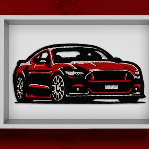 Embroidery Design Mustang 2015 Car Embroidery File 2 Sizes Stickdatei ...
