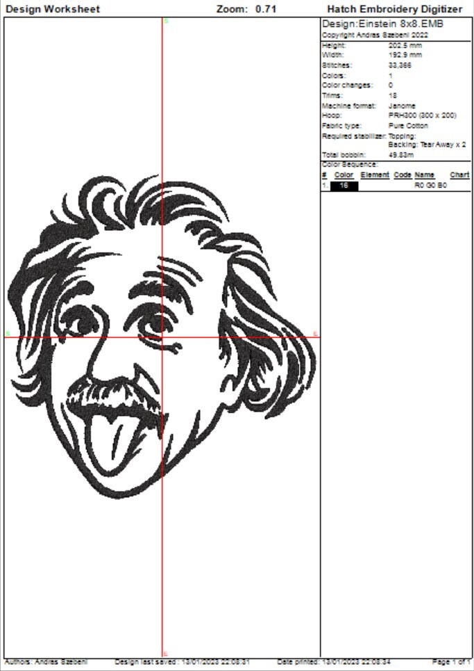 Embroidery Machine Files Einstein Minimalist Embroidery - Etsy