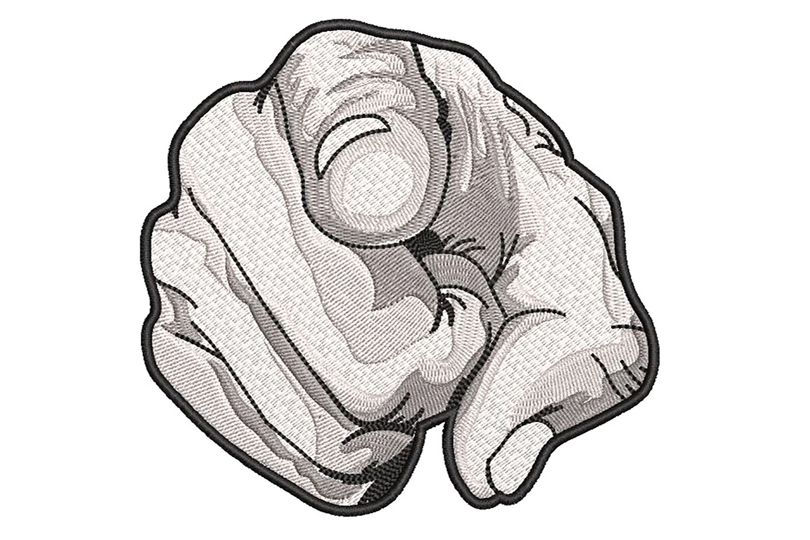 Finger Pointing Embroidery Design: Chalk Drawing Effect (5x7) (digital ...