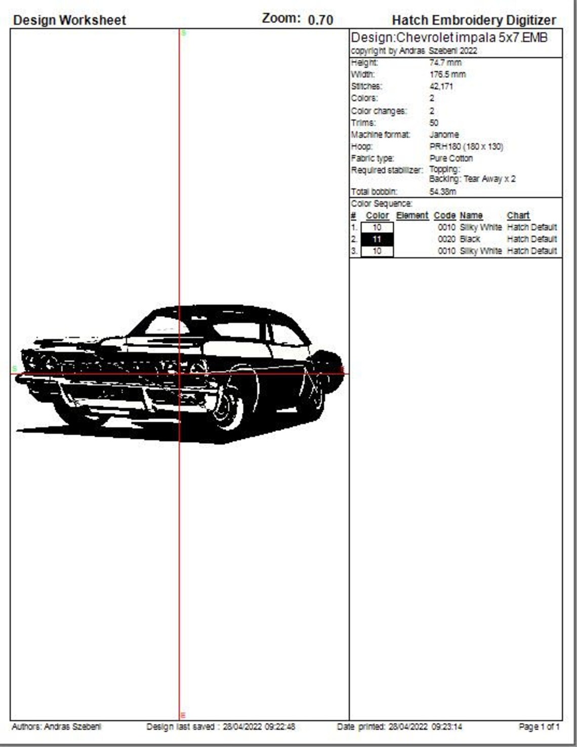Impala Classic Embroidery Design - Etsy