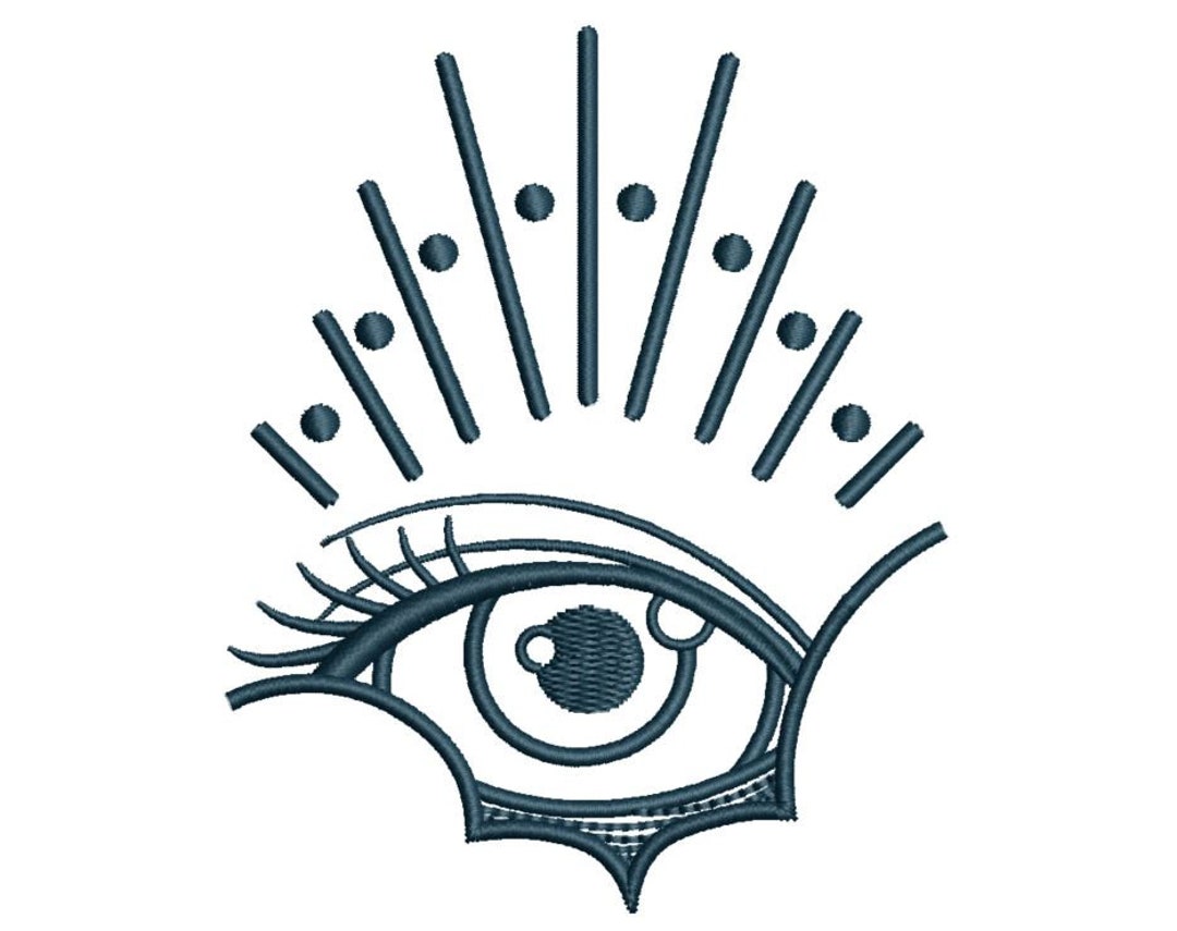 All Seeing Eye Embroidery Design: Abstract One-color (digital Download ...