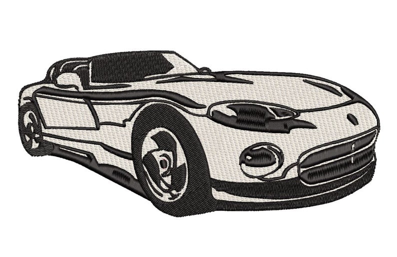 Embroidery Design Dodge Viper 1996 Minimalist Car Embroidery - Etsy