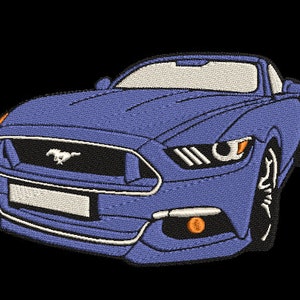 Car Embroidery Design Mustang, 4 Sizes - Etsy
