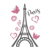 Paris Machine Embroidery Design - Eiffel Tower 3x5 - Etsy