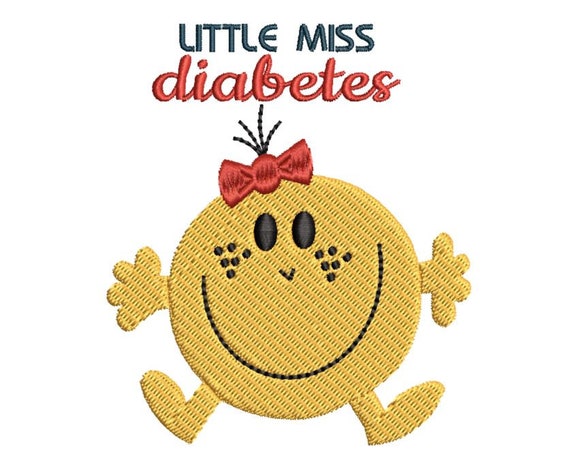 Embroidery Design Little Miss Diabetes Embroidery Machine - Etsy