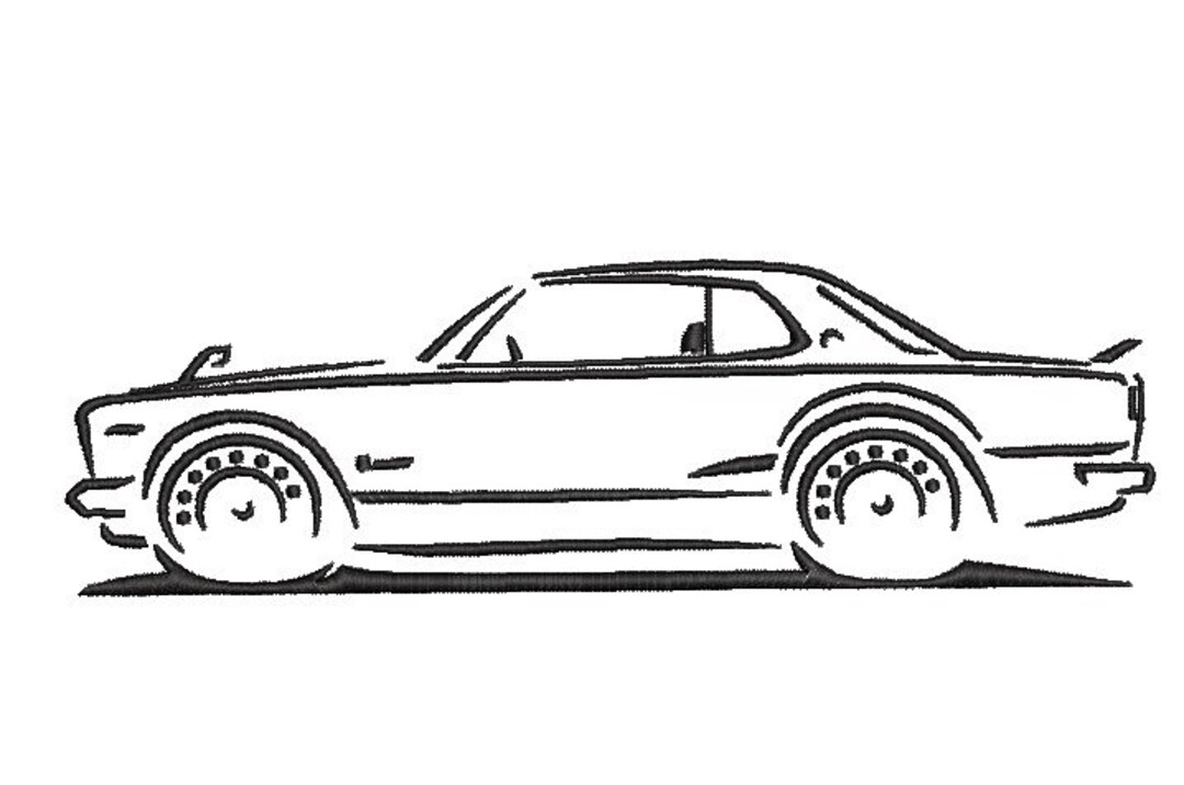 Embroidery Designs Nissan Skyline GTR KPGC10 Car Embroidery Machine ...