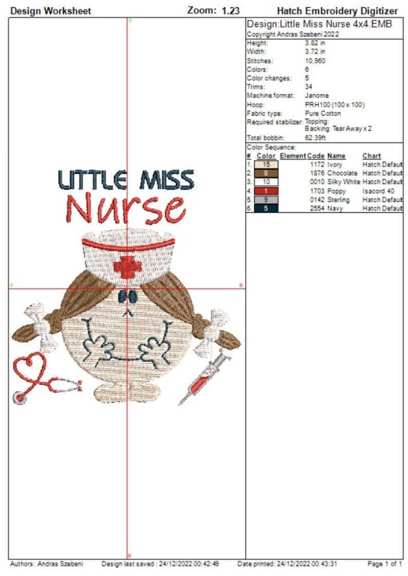 Little Miss NURSE Meme Embroidery Machine Files 3 Sizes - Etsy