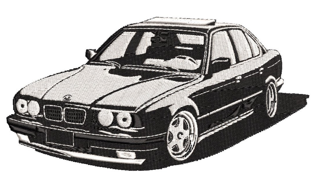 Embroidery Machine File BMW E34 540I Embroidery Design Instant Download ...