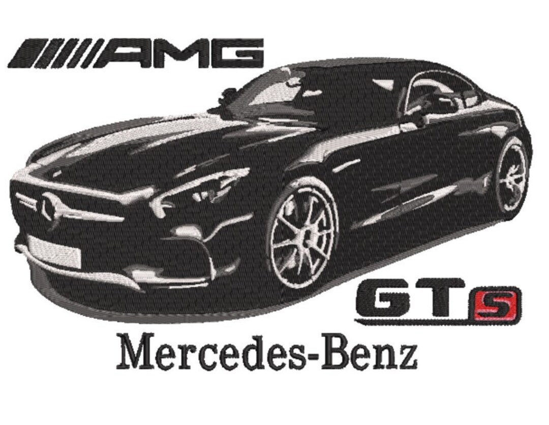 Car Embroidery Designs - Merc GTS Two Sizes 5"x7" and 6"x10" - Etsy