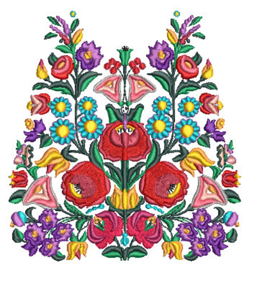 Kalocsai Hungarian Embroidery Design - Etsy