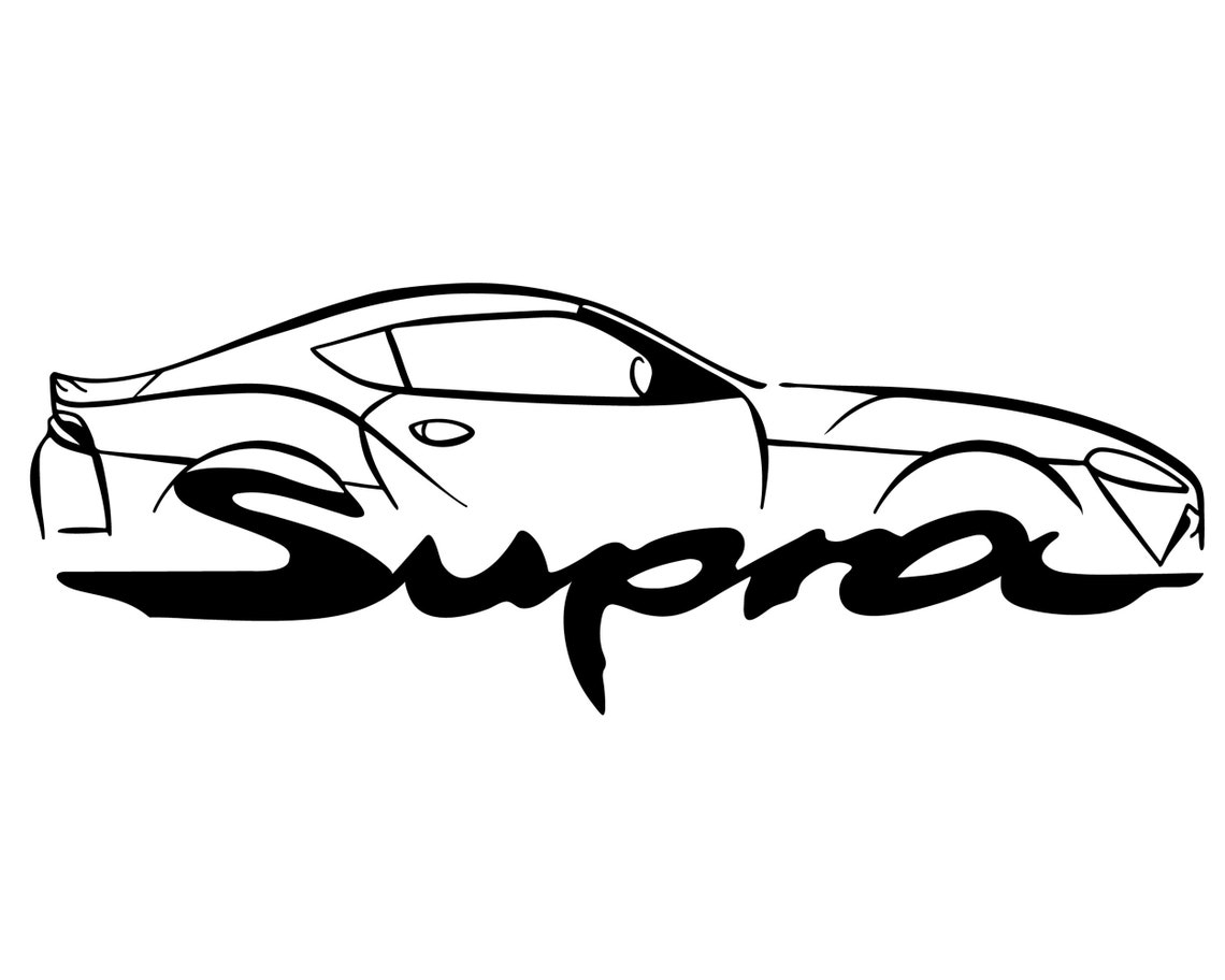 Supra Car SVG: Clipart, Sublimation, Printable Wall Art (digital ...