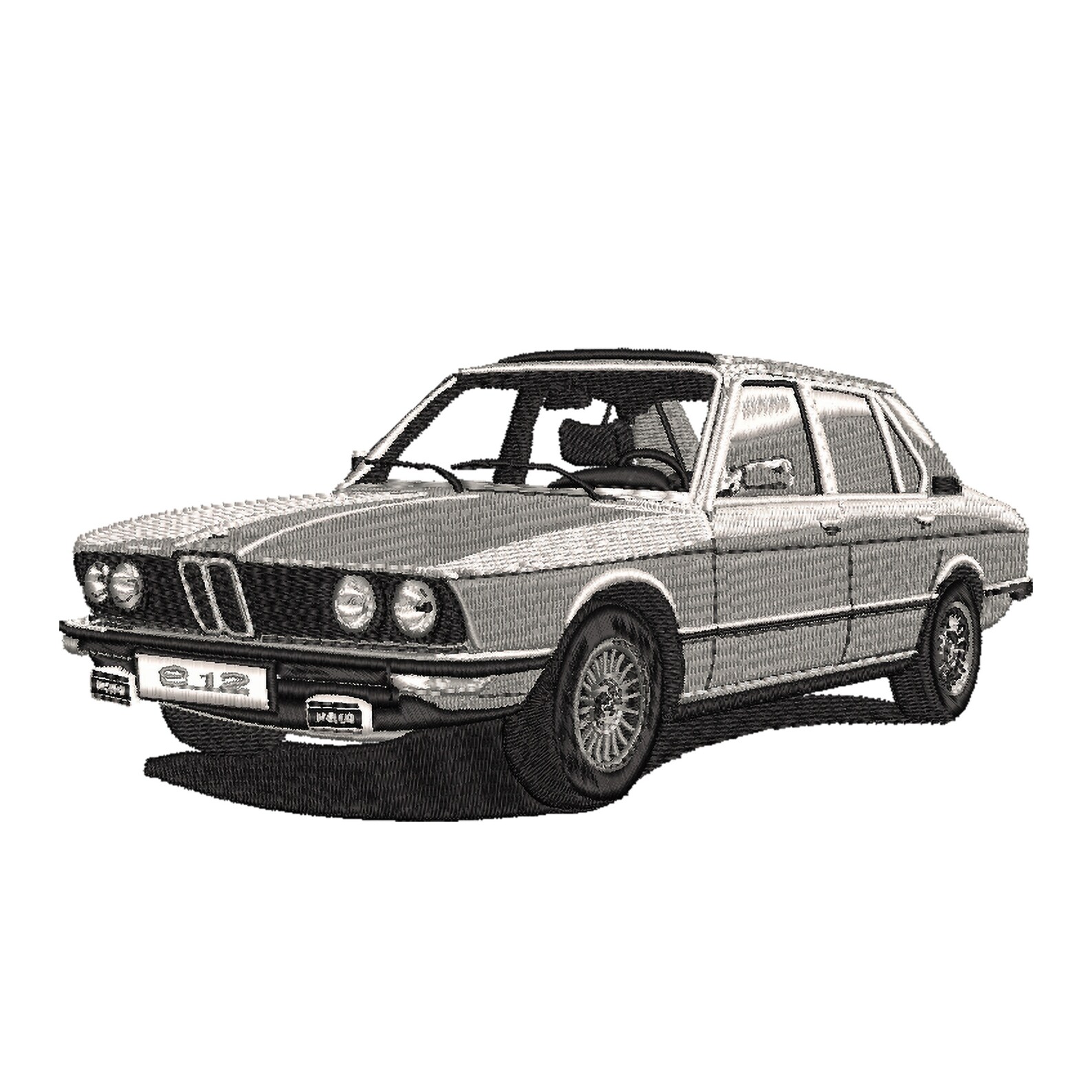E12 Embroidery Design Popular German Sedan Car From Early 80s - Etsy