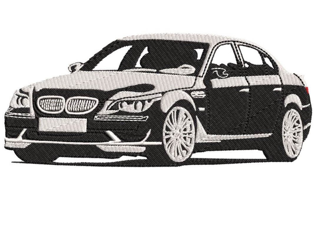 Machine Embroidery Files BMW E60 M5 Minimalist Car Embroidery Design 2 ...