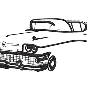 Embroidery Design Buick Car One Color Minimal Embroidery Machine File ...