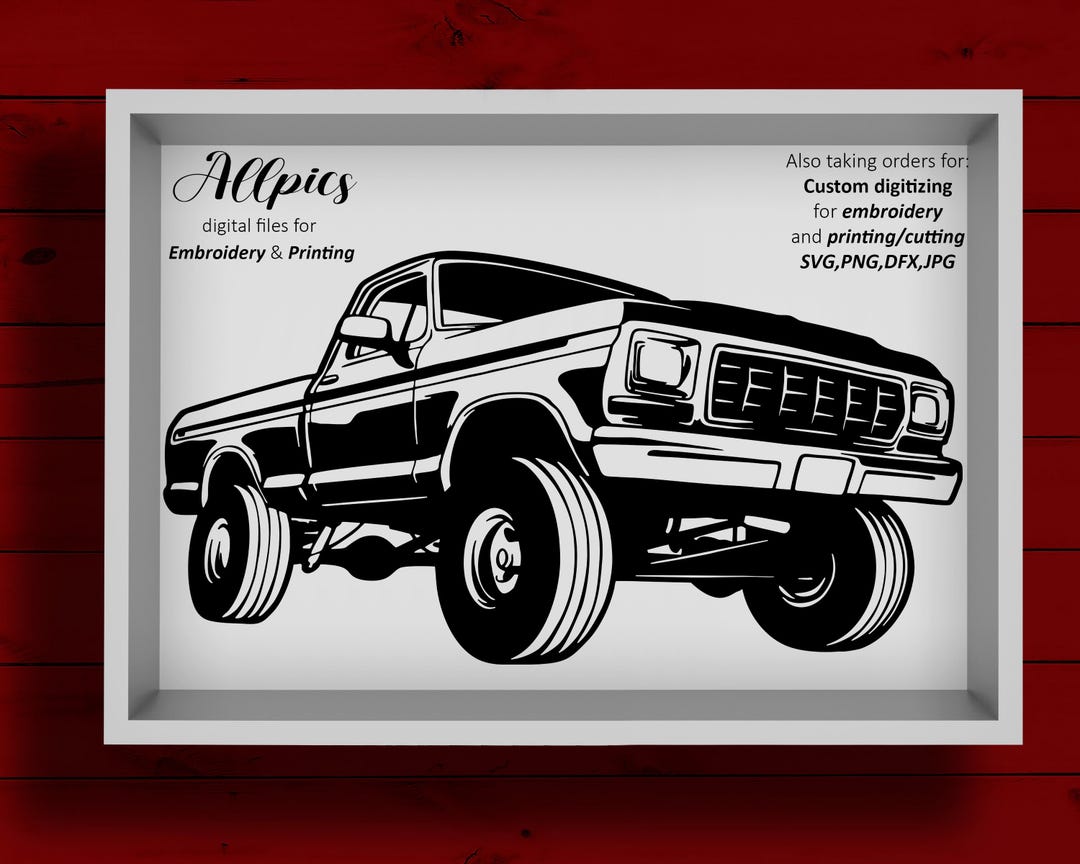 Ford 150 Pickup Classic Car SVG File, Clipart PNG Sublimation, High ...