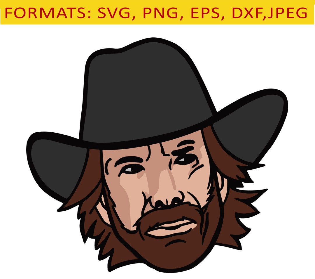 Chuck Norris Tshirt Cutting SVG Files, Clipart Instant Download, PNG ...