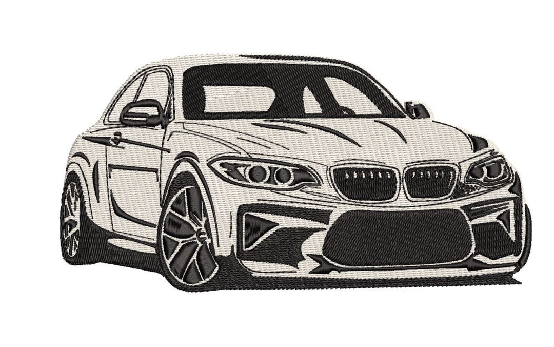 Embroidery Machine Files BMW M2 Minimalist Car Embroidery Design 2 ...