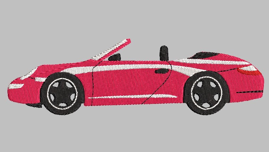 Embroidery Designs Car Porsche 911 Convertible 2006 Minimalist | Etsy