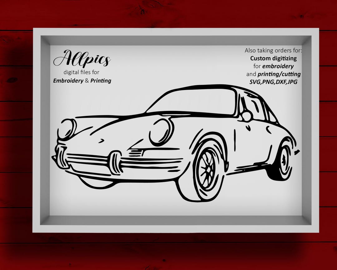 Porsche 911 Targa Cutting SVG, Sublimation PNG, High Resolution ...