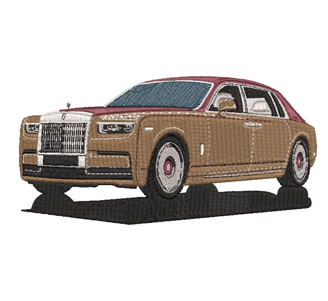 R.R. British Luxury Car Embroidery Design - Etsy
