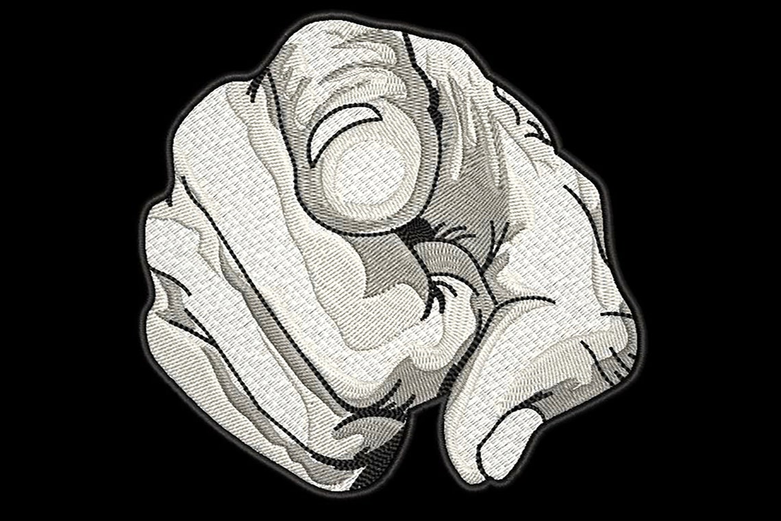 Finger Pointing Embroidery Design: Chalk Drawing Effect (5x7) (digital ...
