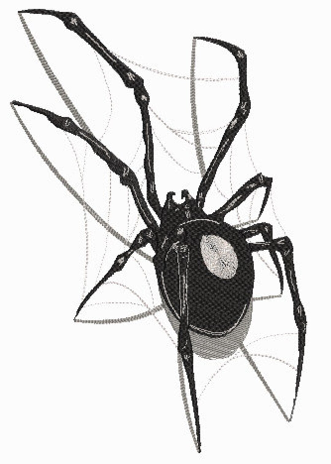 Spooky Halloween Spider 3D Embroidery Design Instant Download ...