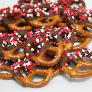 Chocolate Covered Pretzels Valentine's Day Treats - Etsy